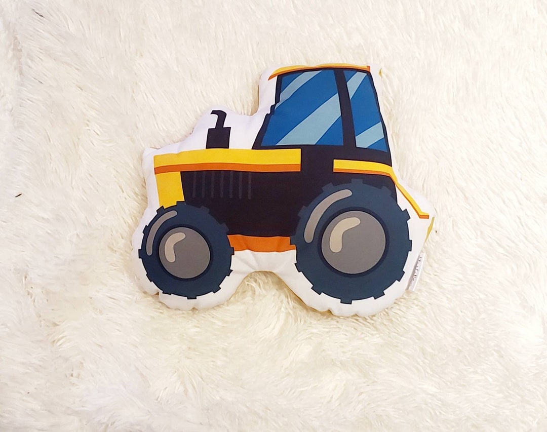 Construction Tractor Pillow, Boys Room Decor, Accent Pillow - Etsy