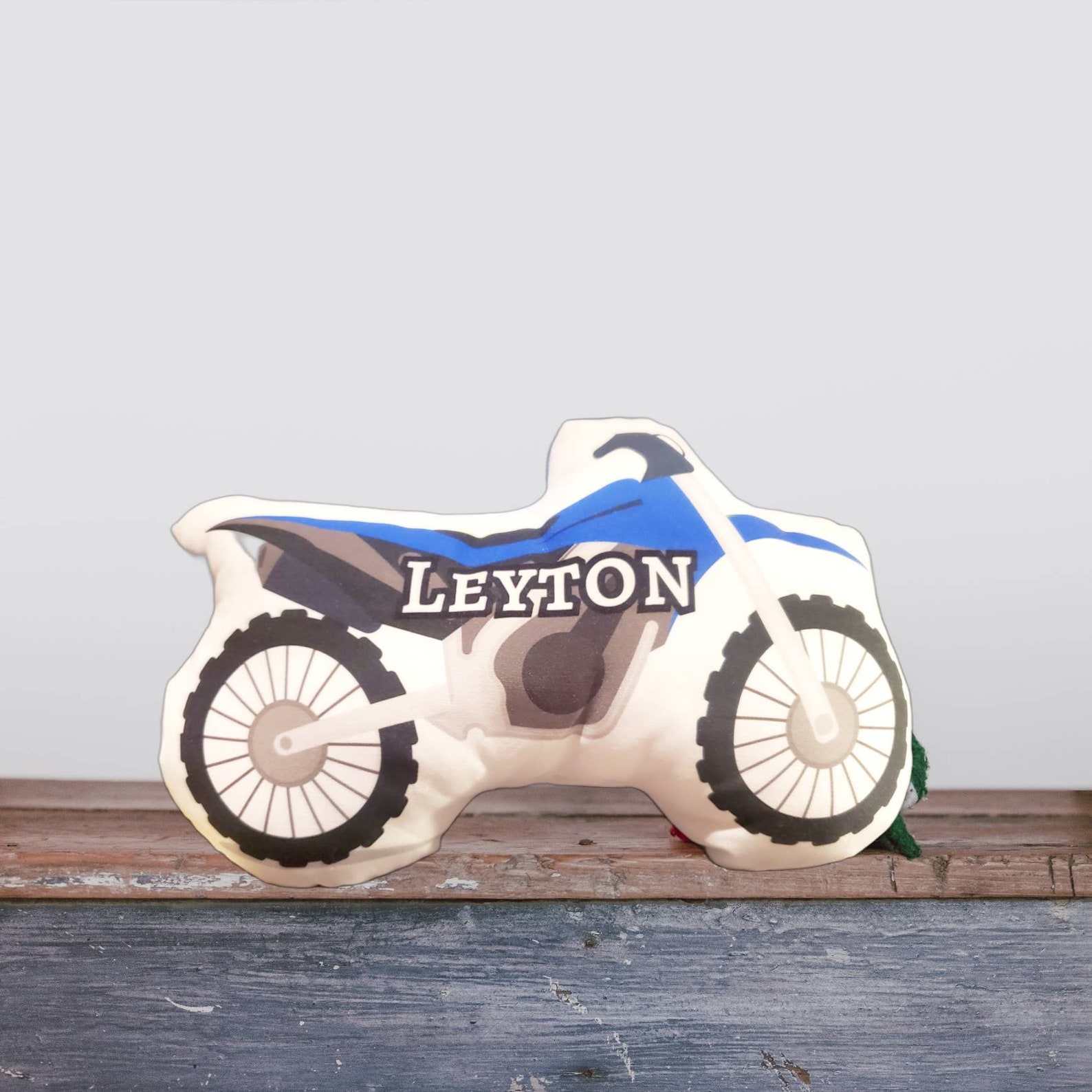 Personalized Dirtbike, Motorcycle Pillow, Boys Decorative Pillow, Kids ...