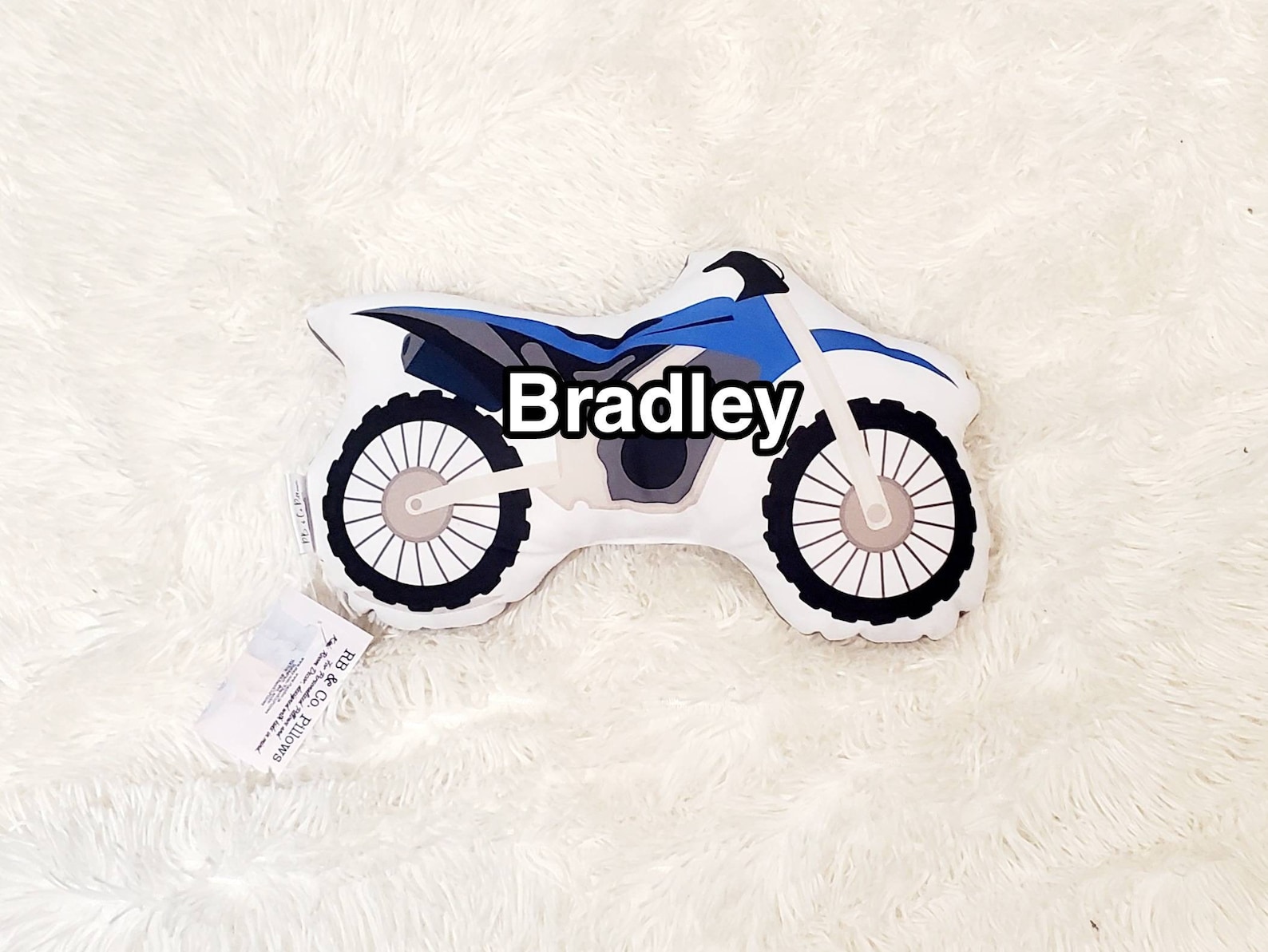 Personalized Dirtbike, Motorcycle Pillow, Boys Decorative Pillow, Kids ...