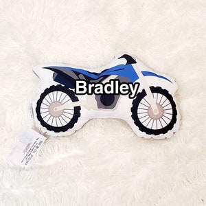 Personalized Dirtbike, Motorcycle Pillow, Boys Decorative Pillow, Kids ...