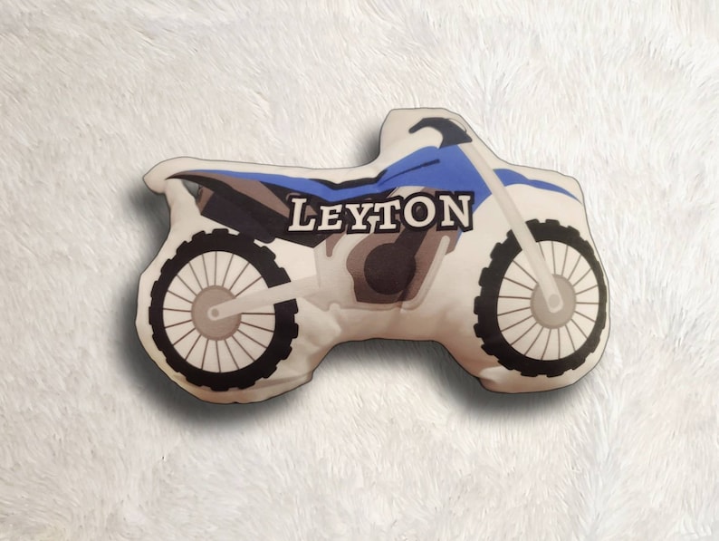 Personalized Dirtbike, Motorcycle Pillow, Boys Decorative Pillow, Kids ...