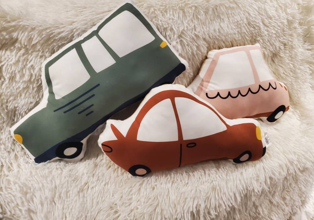 Vintage Car Plushie, Nursery Vehicle Shaped Pillow, Vintage Car Nursery ...
