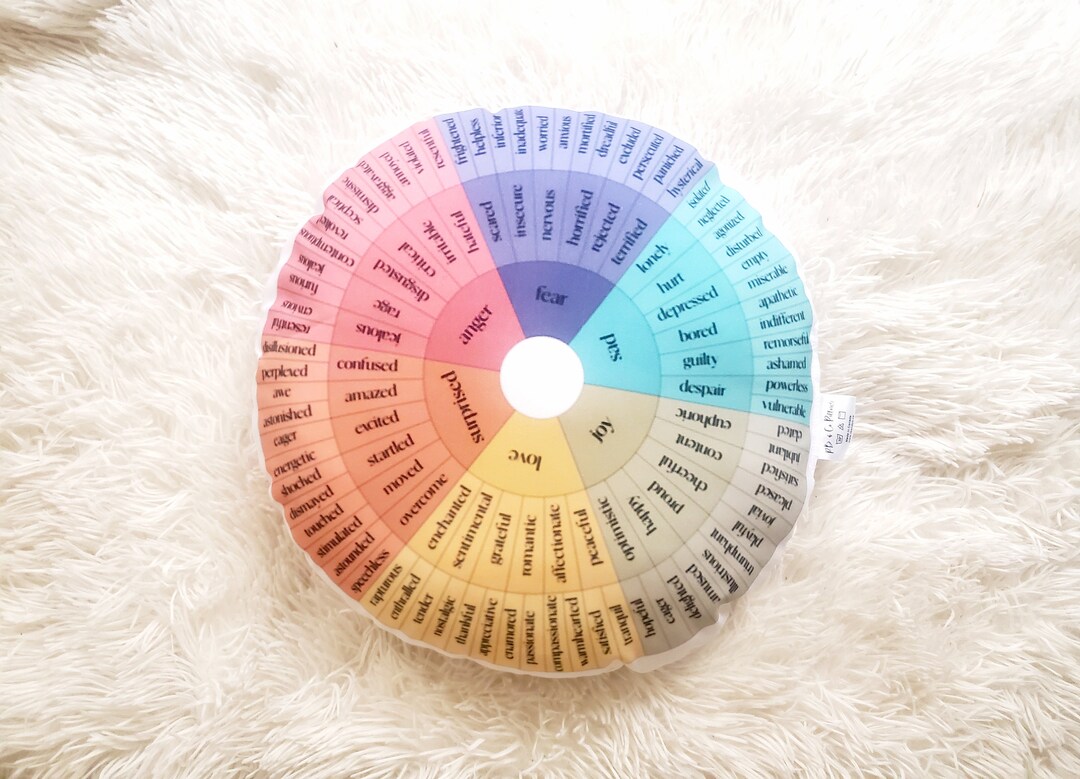 Feelings Wheel Pillow Wheel of Emotions Therapist Decor - Etsy Canada