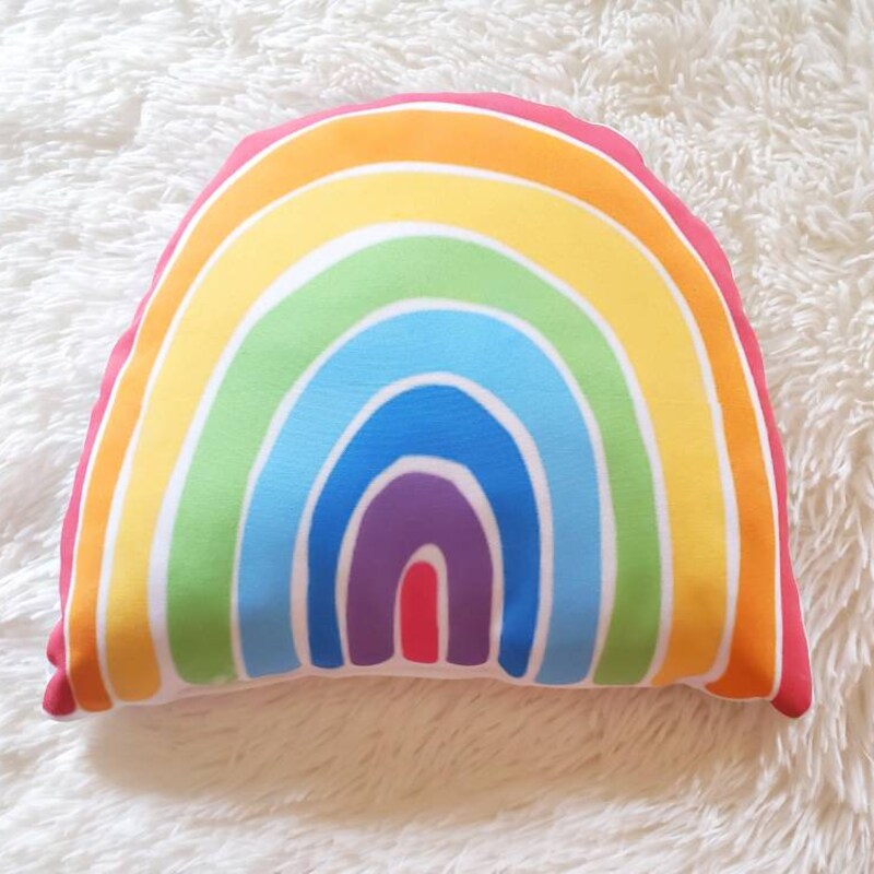 Rainbow Pillow - Etsy