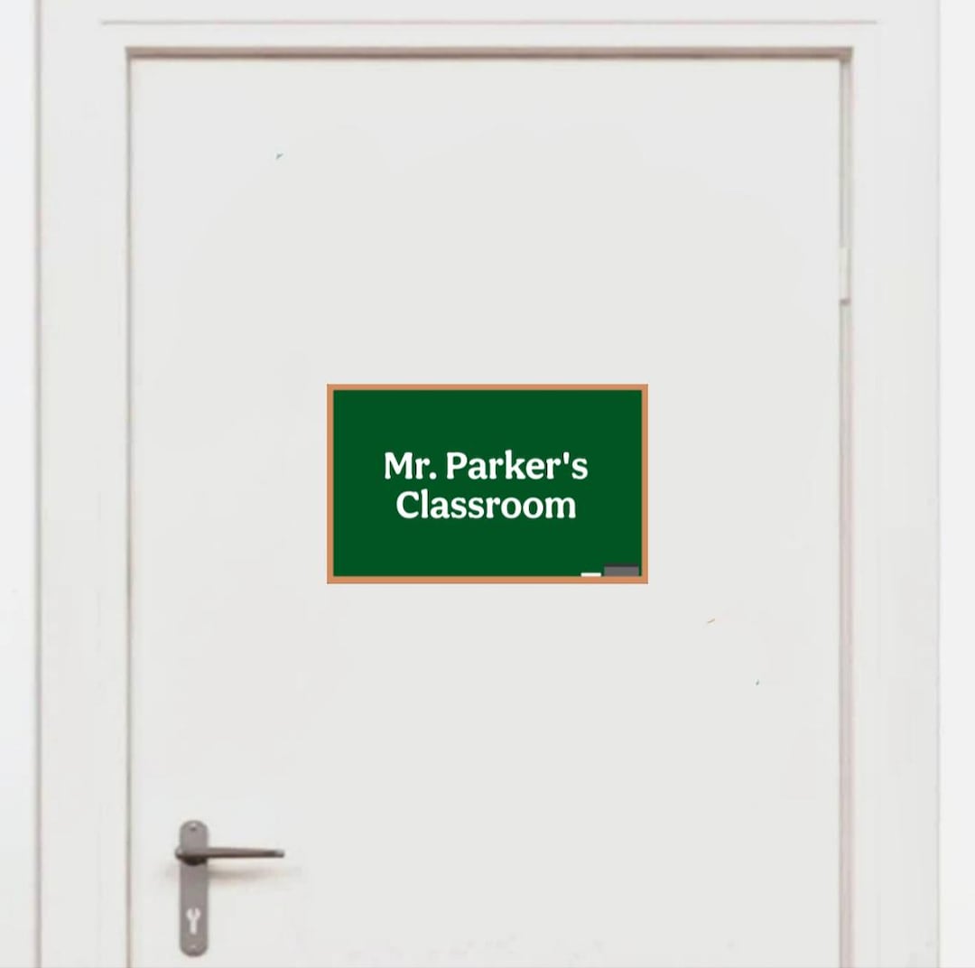 Teacher Door Name Plate Decal | Class Teacher Gift | Classroom Decor ...