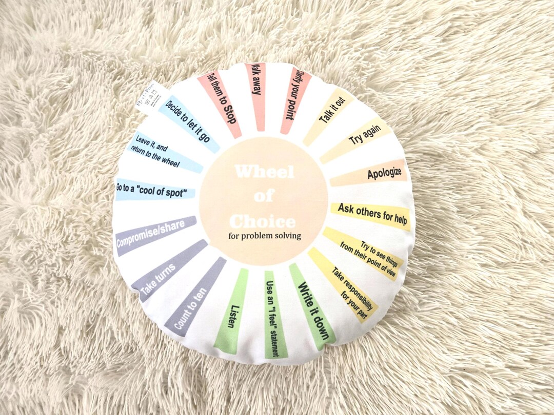 Wheel of Choice Pillow, Choice Wheel, Therapist Gift, Counselling ...
