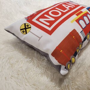 Train Shaped Decorative Kids Pillow, Train Sleep Toddler Name Pillow ...