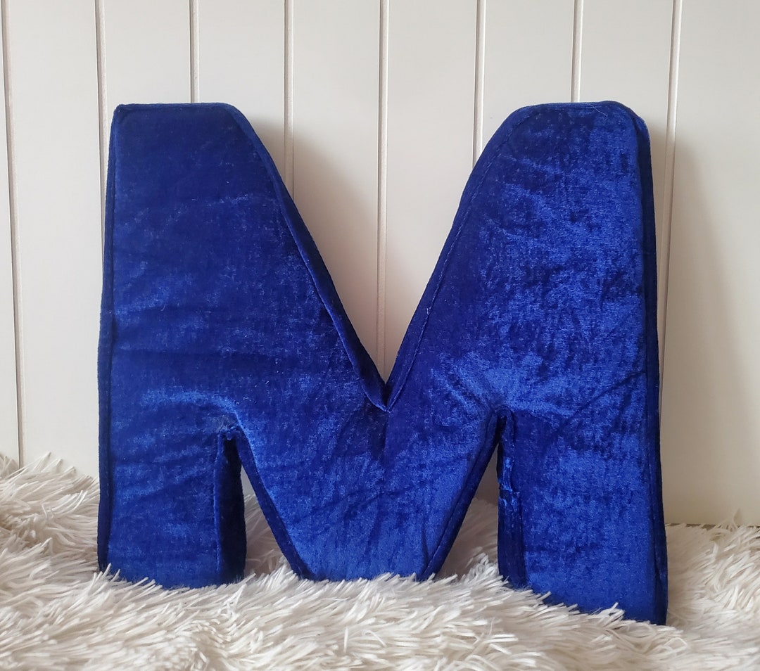 Large Velvet Fabric Letter, 14 Fabric Letter, Nursery Letter Pillow - Etsy