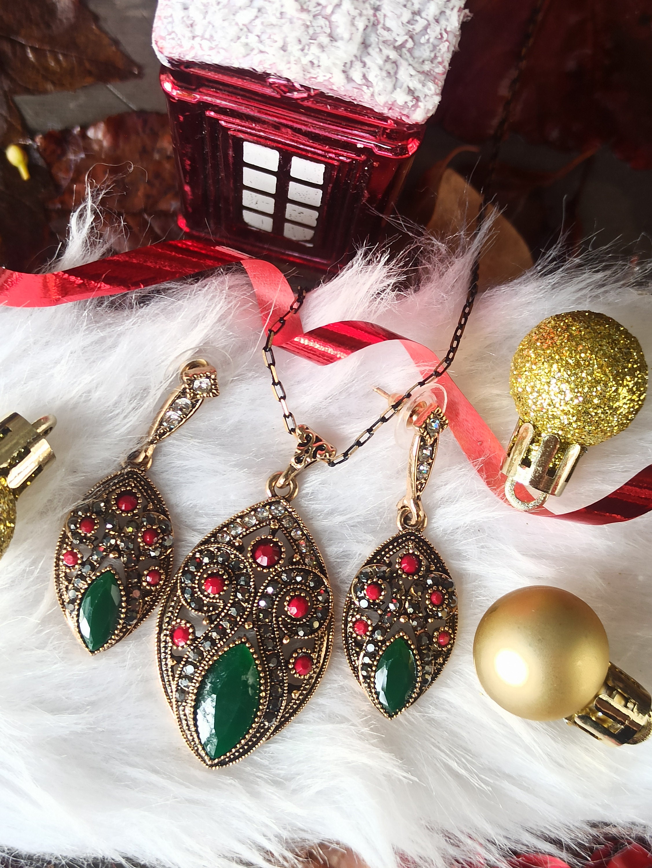 Authentic Turkish Ottoman Jewelry Set Gift Vintage Design MAHIDEVRAN ...