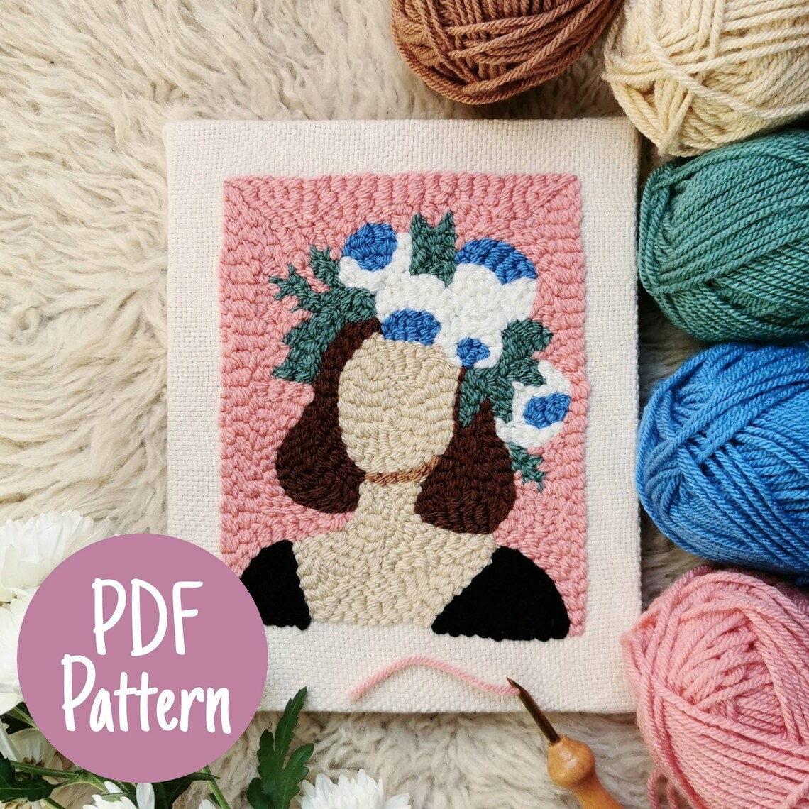 Punch Needle Pattern Needle Punch Rug Hooking - Etsy