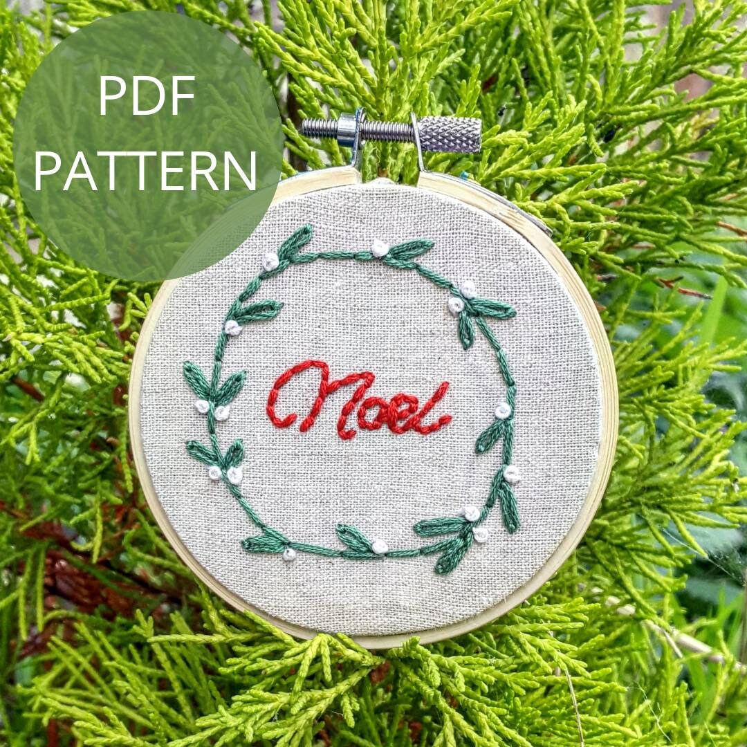 PDF PATTERN Noel Christmas Decoration Embroidery - Etsy
