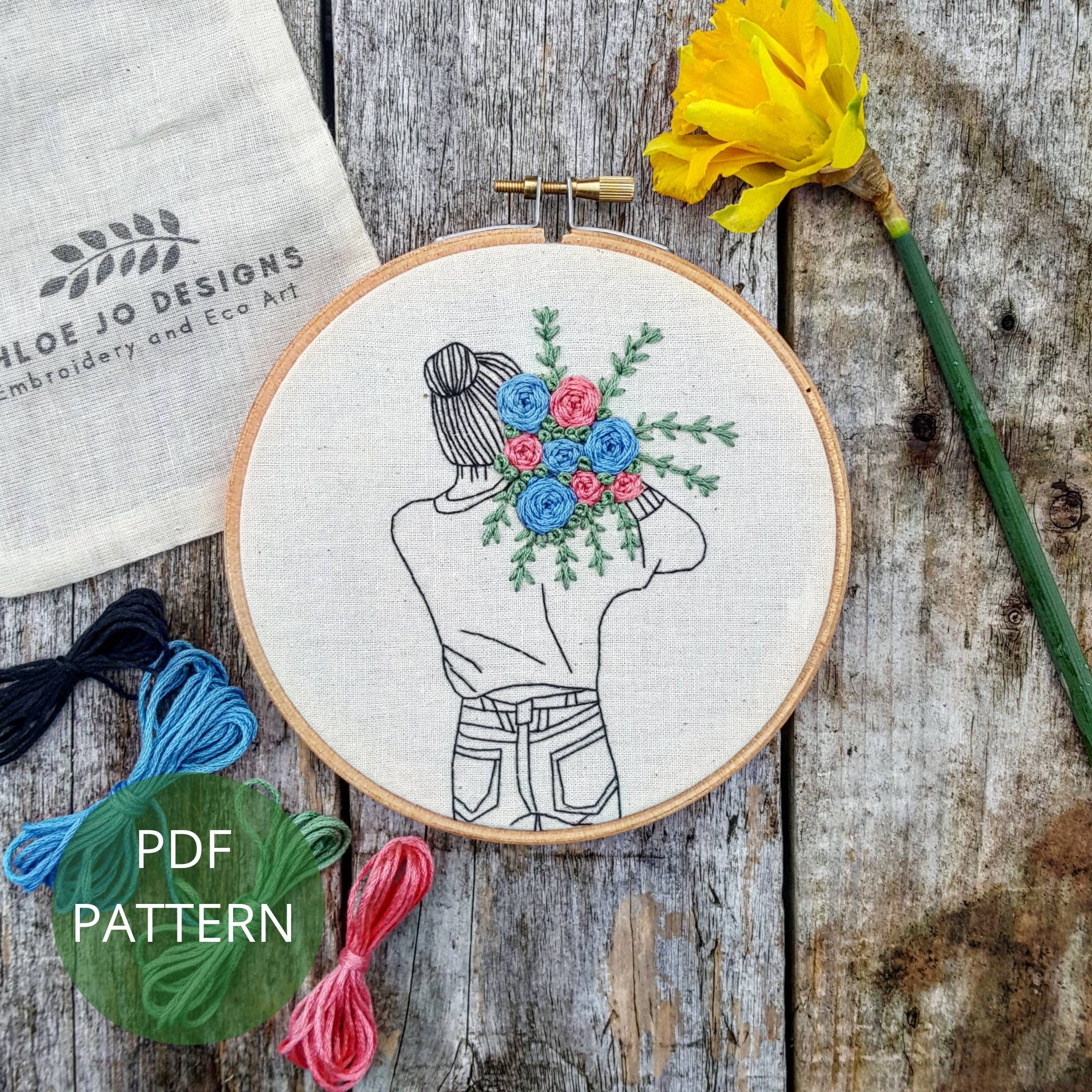 Embroidery Pattern DIY Embroidery Pattern Modern - Etsy