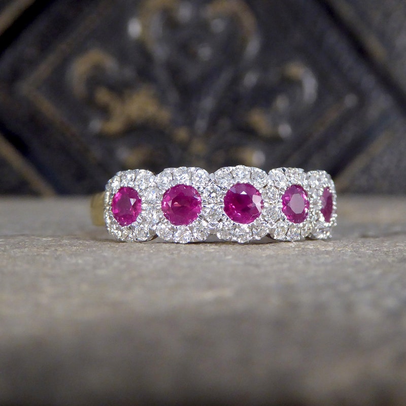 Modern Ruby Ring - Etsy