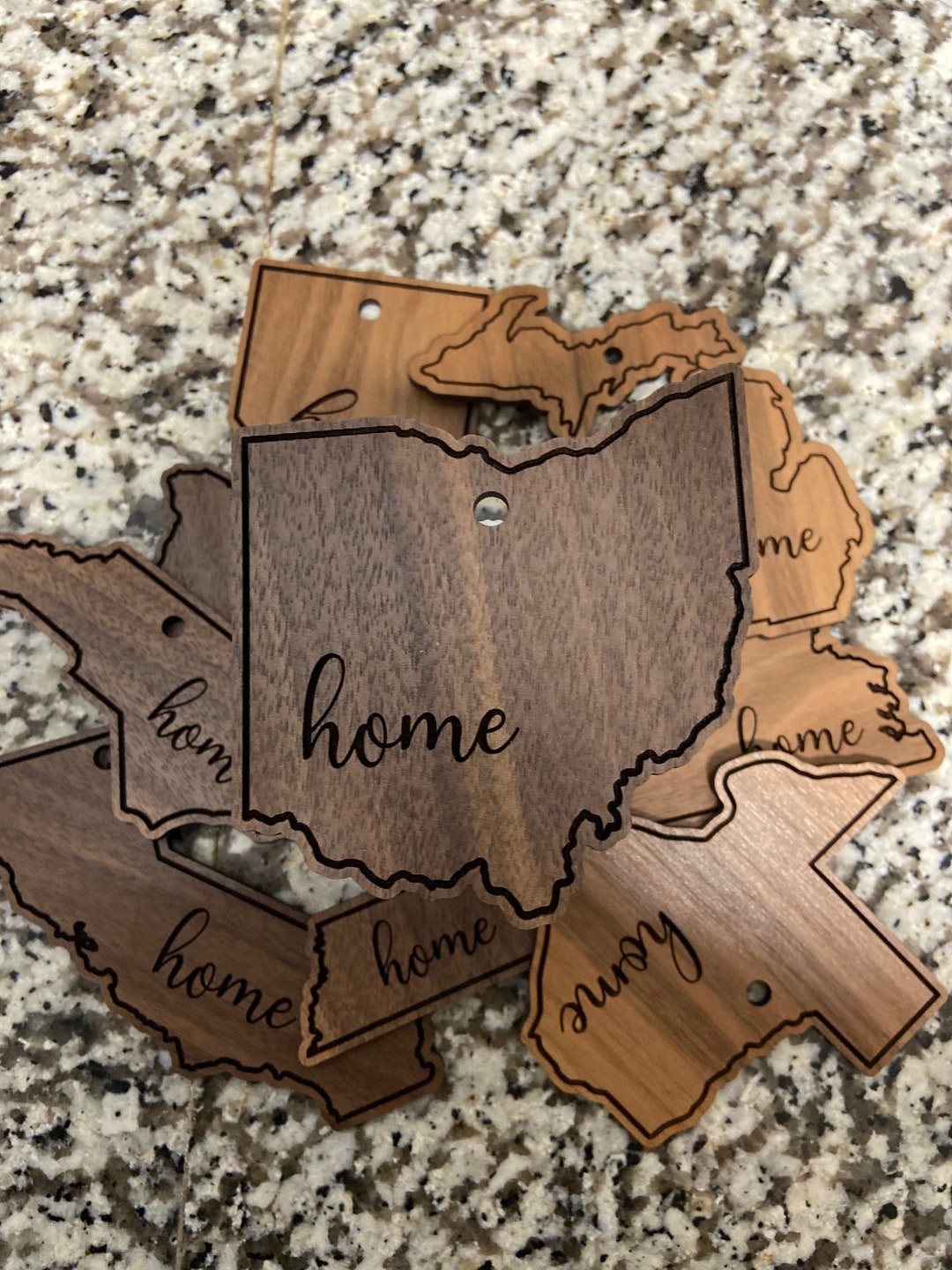 Wooden Home State Ornaments - Etsy