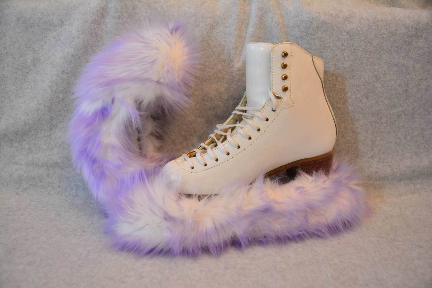 Lilac Candy Fur Extra Fluffy Fuzzy Ice Skating Soakers | Etsy