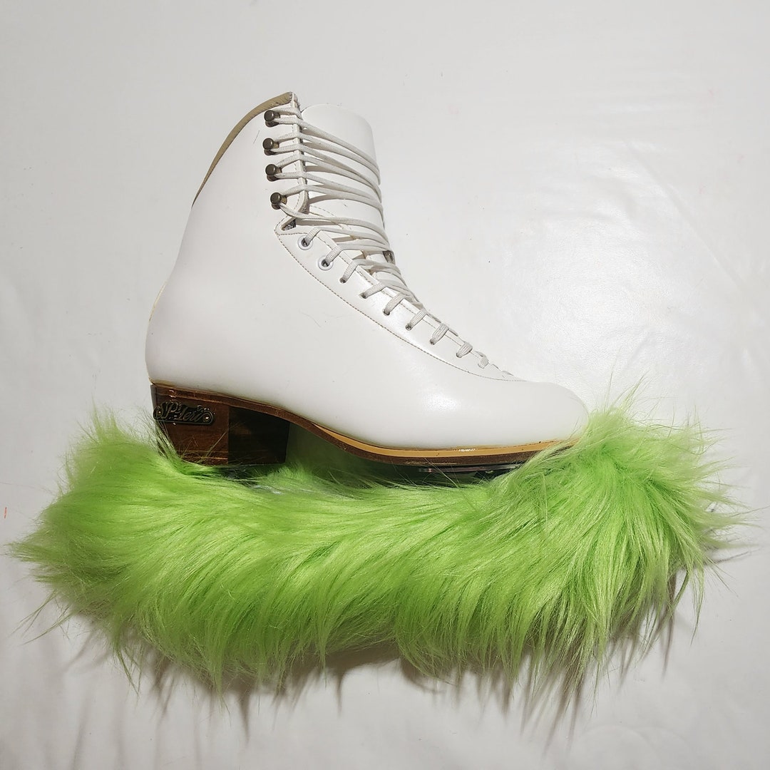 Lime Green Fur - Extra Fluffy Fuzzy Ice Skating Soakers - Etsy