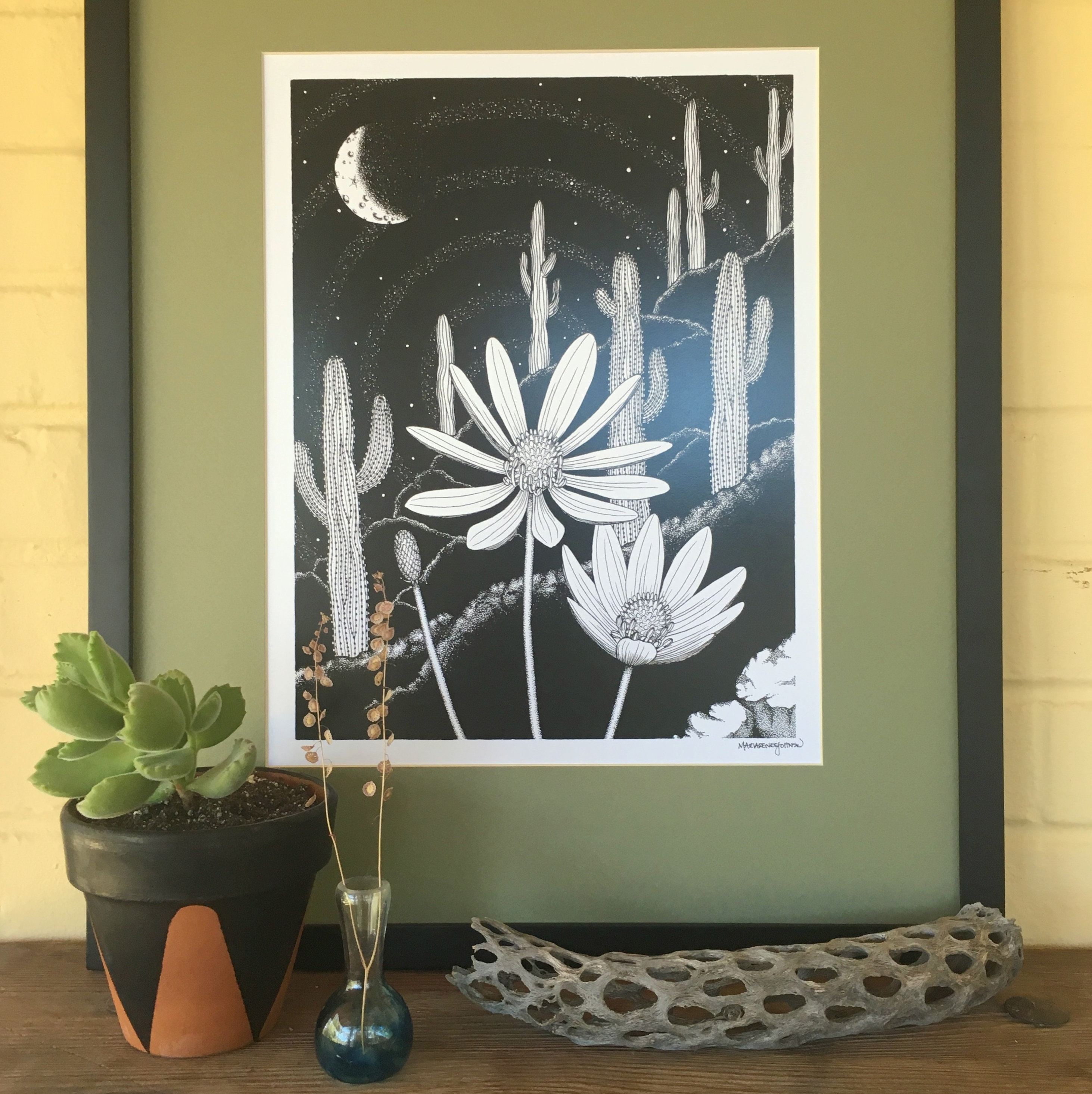 Illusion of Disconnect - 11 X 14 - Art Print - Flower - Saguaro - Art ...