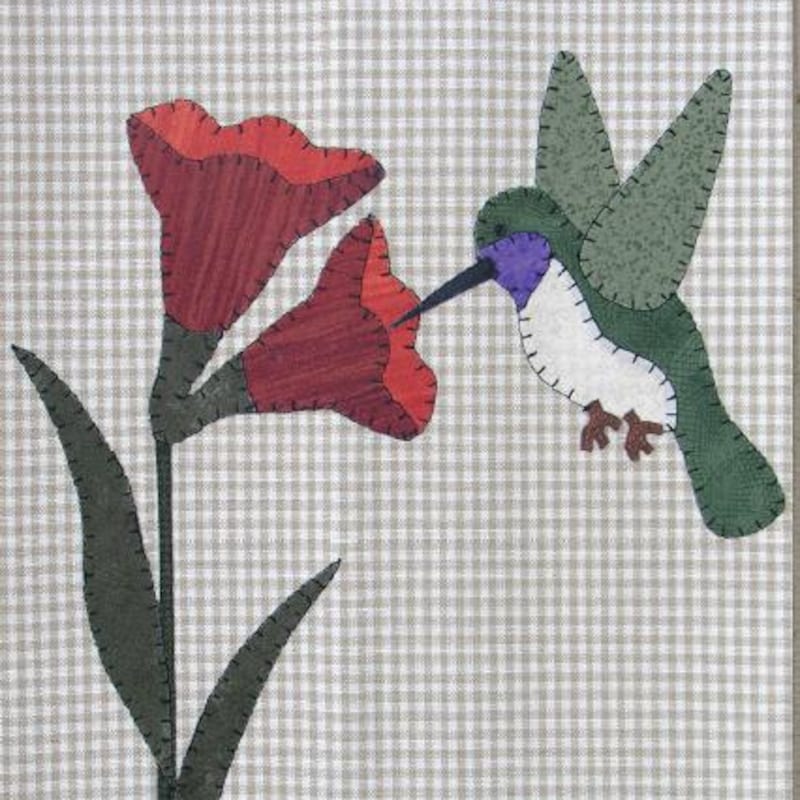 Hummingbird Applique - Etsy