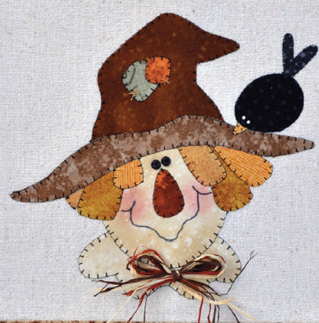 Happy Scarecrow is a Pattern From the Wooden Bear, Co. It's an Applique ...
