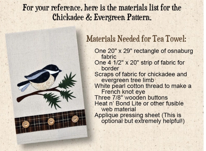 Chickadee & Evergreen is a Patternlet From the Wooden Bear. It's an ...