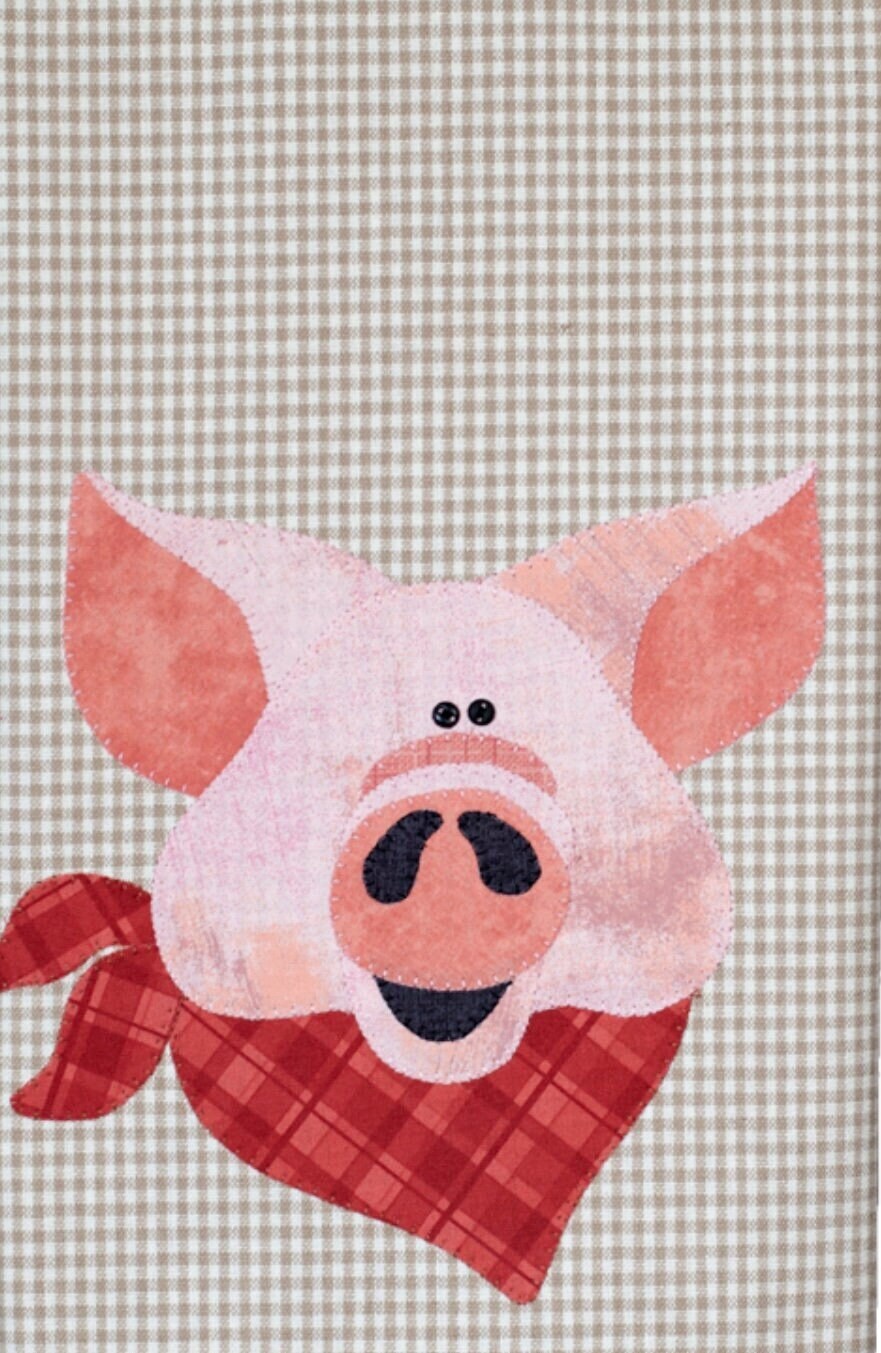 Pig is a Patternlet From the Wooden Bear. It is an Applique Pattern ...