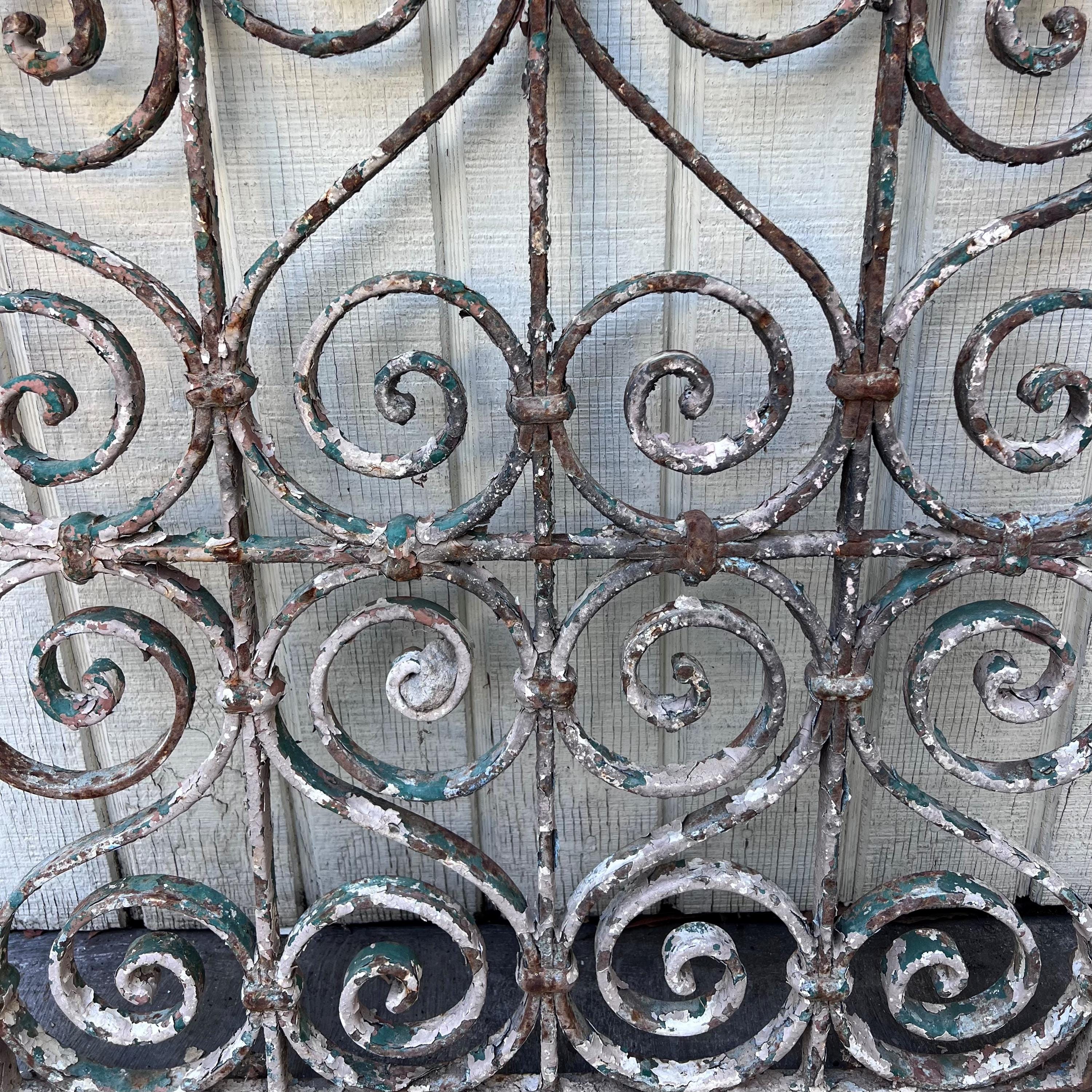 Antique Wrought Iron Arched Window Grate - Etsy
