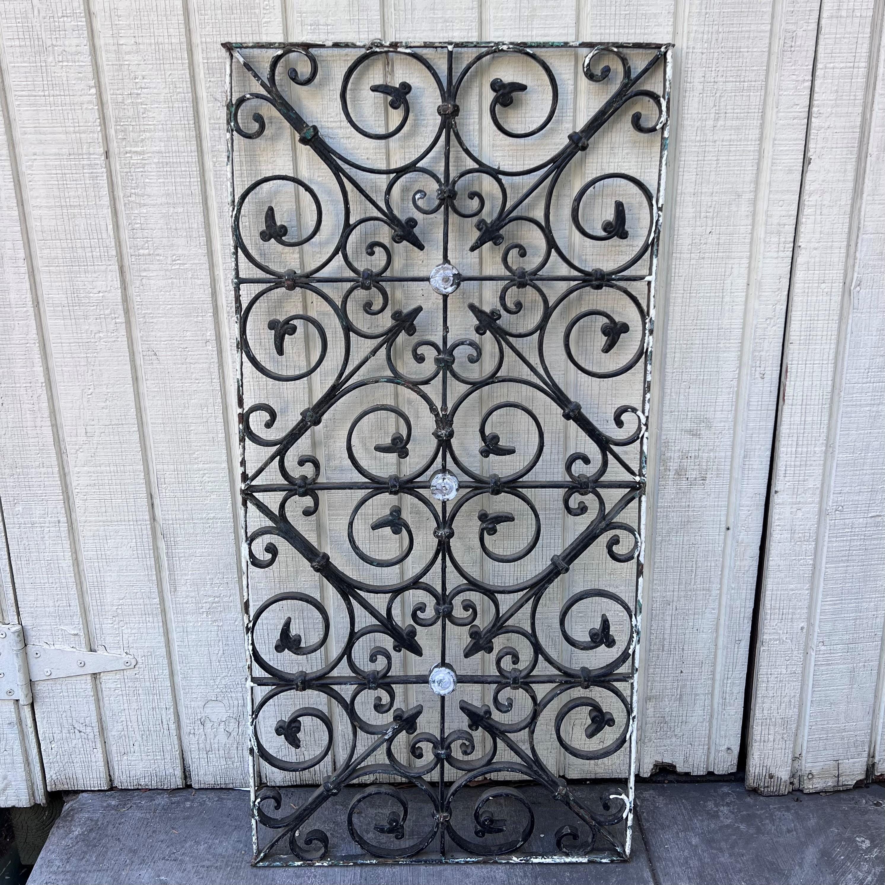 Antique Wrought Iron Window Grate - Made in 1800's Tunisia - Etsy