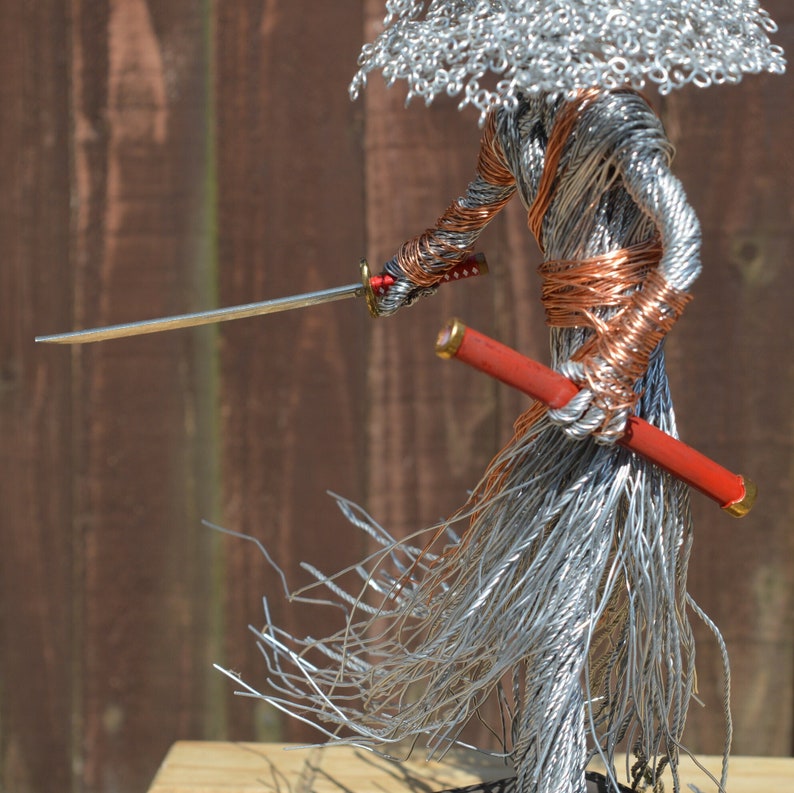 Straw Hat Samurai Warrior Statue - Etsy