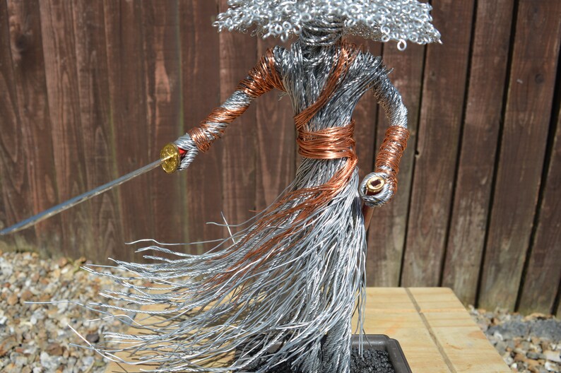 Straw Hat Samurai Warrior Statue - Etsy