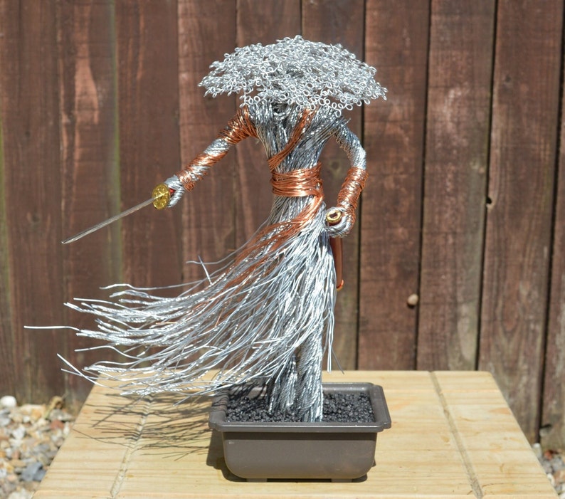 Straw Hat Samurai Warrior Statue - Etsy