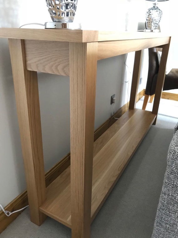 Hand Crafted Solid Oak Consort Table | Etsy