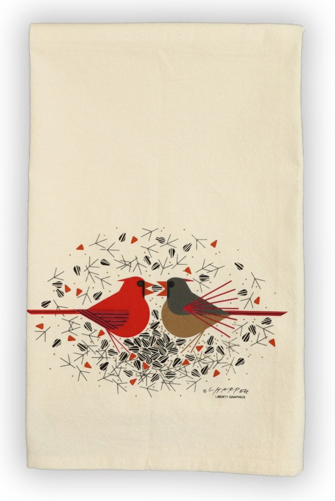 Cardinal Courtship Tea Towel - Etsy