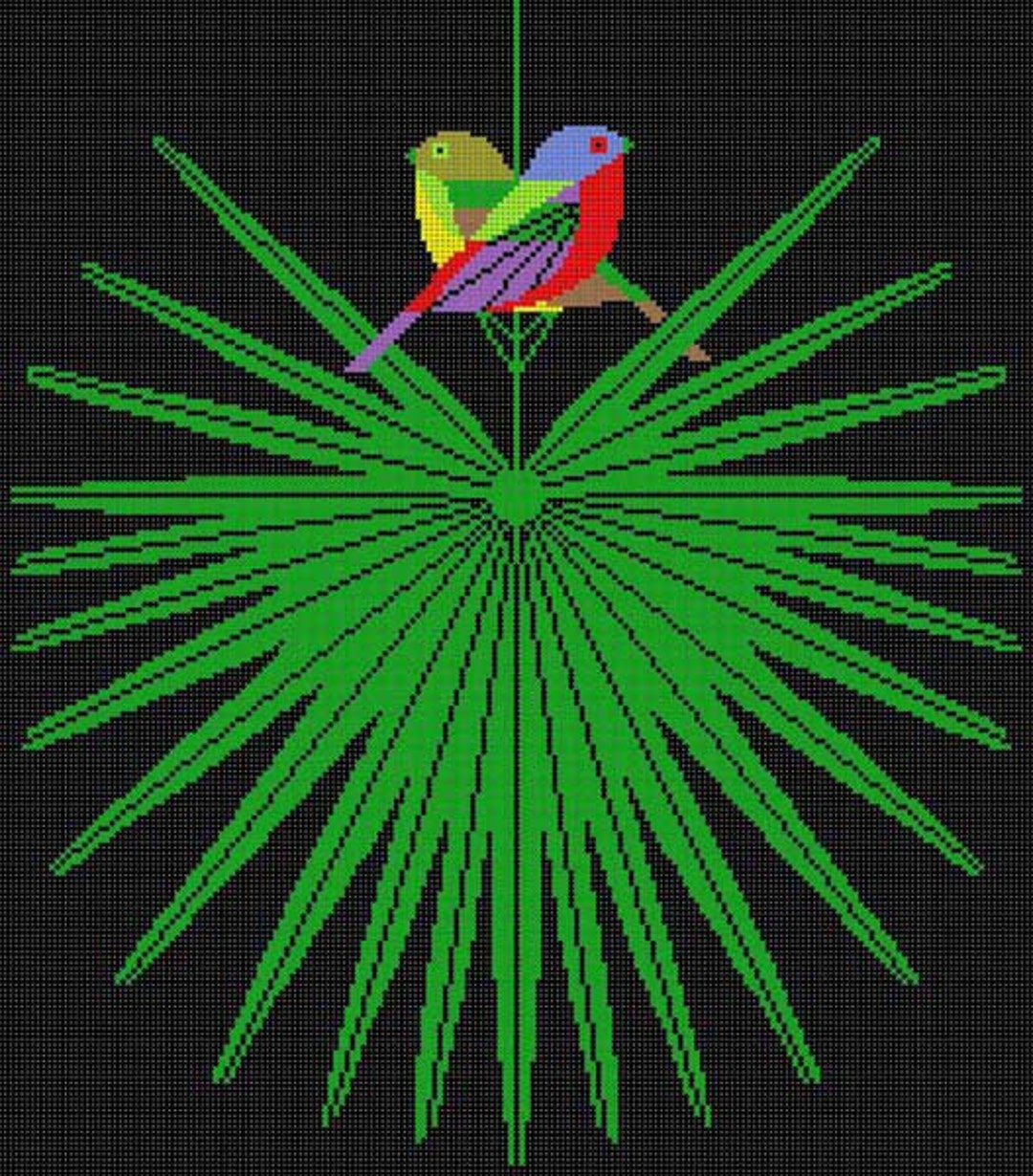 Flamboyant Feathers Needlepoint Pattern - Etsy