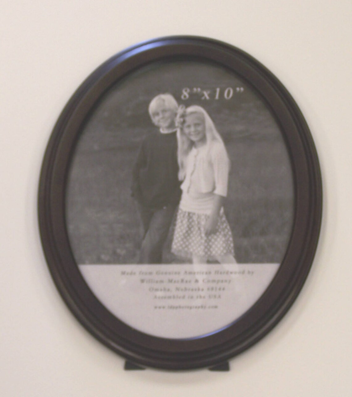 8x10 Dark Cherry Oval Wood Picture Frame | Etsy