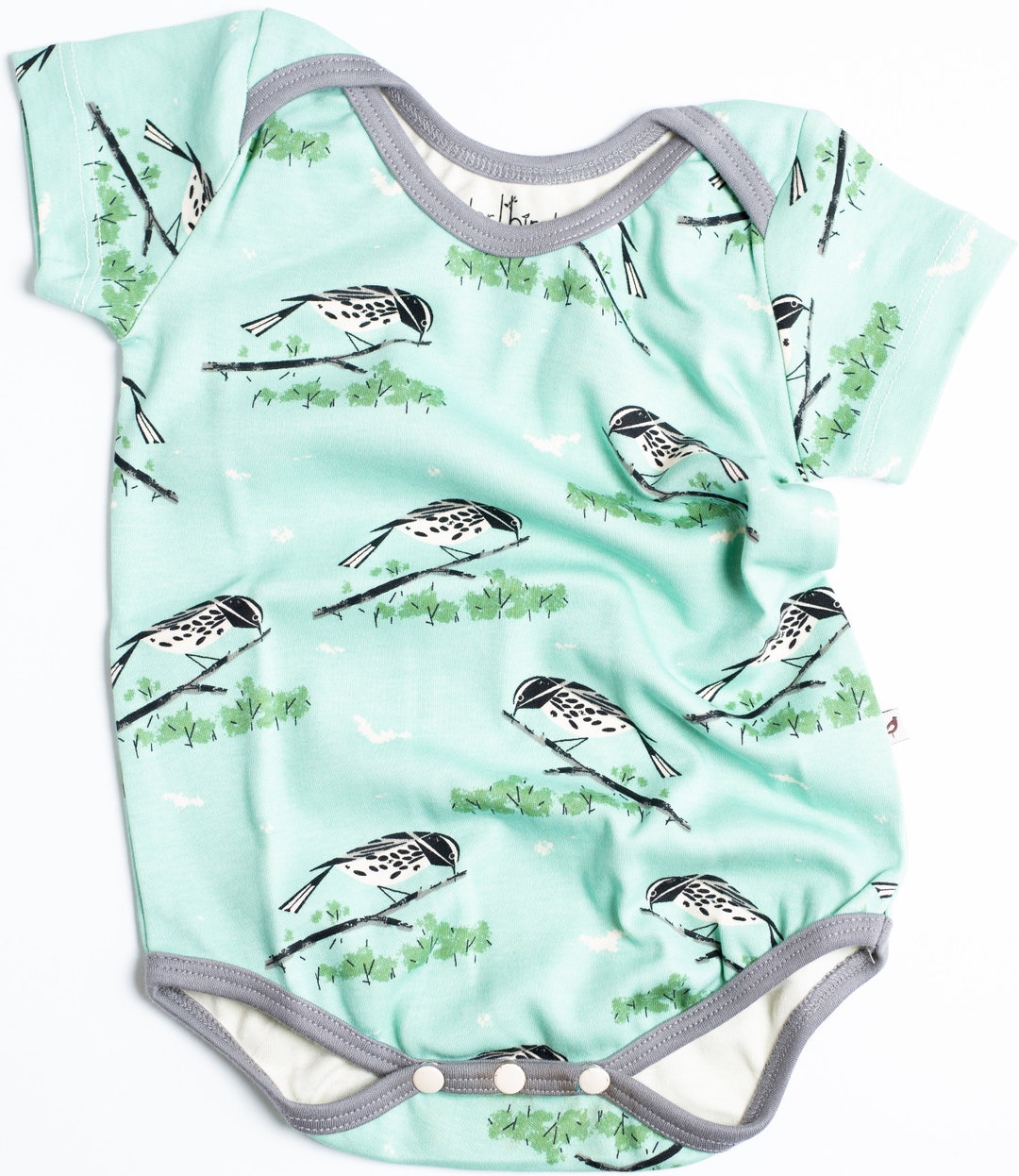 Charley Harper Black & White Warbler Onesie - Etsy