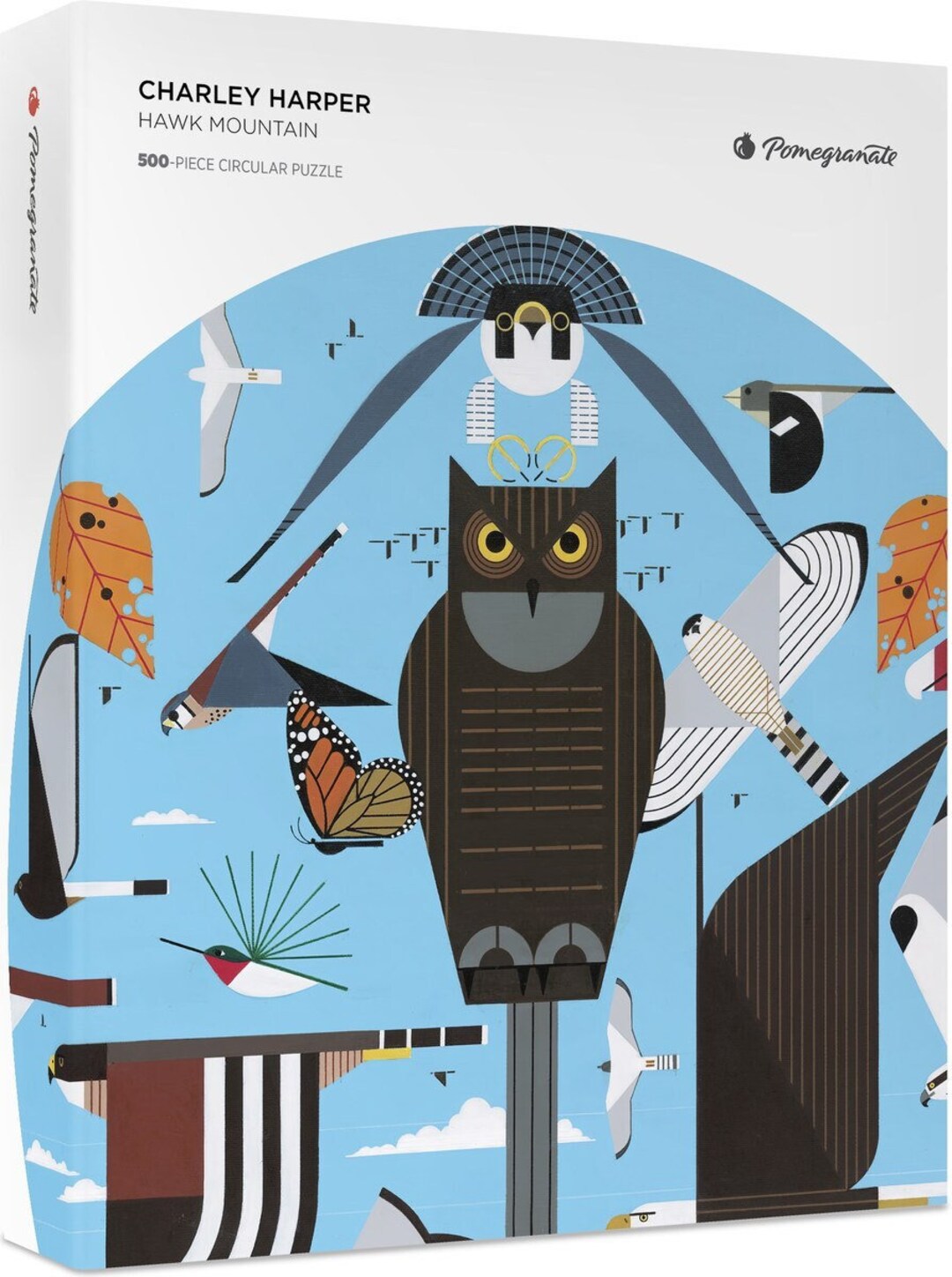 Hawk Mountain 500-piece Circular Charley Harper Jigsaw Puzzle - Etsy