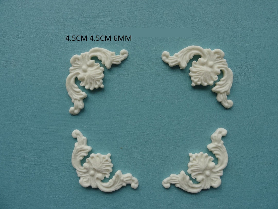Decorative Plume Corners X 4 Applique Furniture Moulding PC2 - Etsy