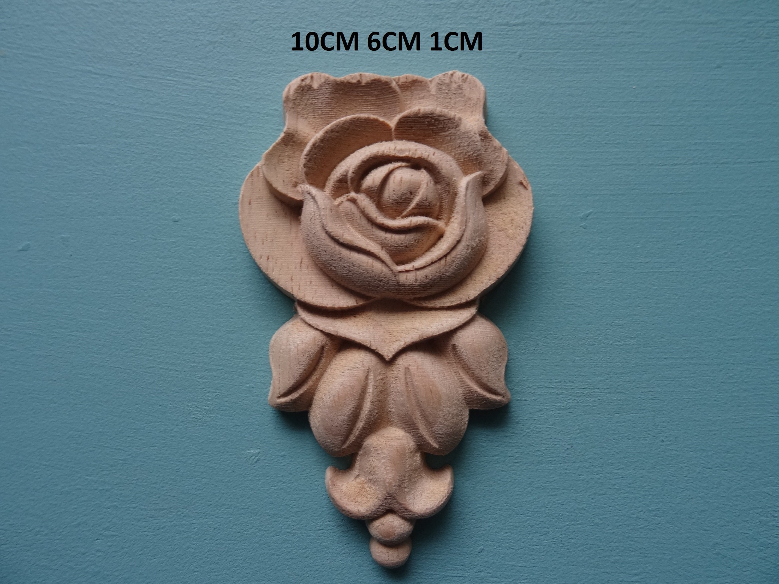 Decorative Wooden Rose Drop Applique Furniture Moulding Onlay WK6 - Etsy