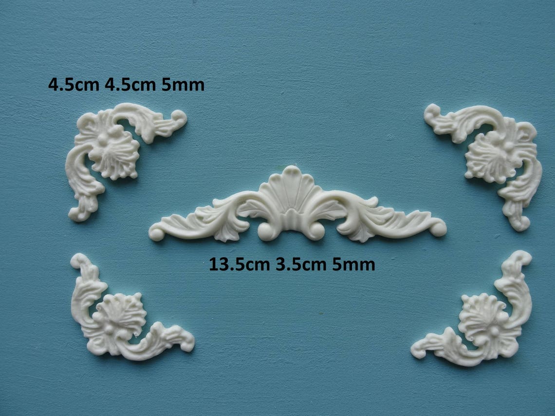Decorative Center and Corners X 4 Applique Furniture Moulding - Etsy