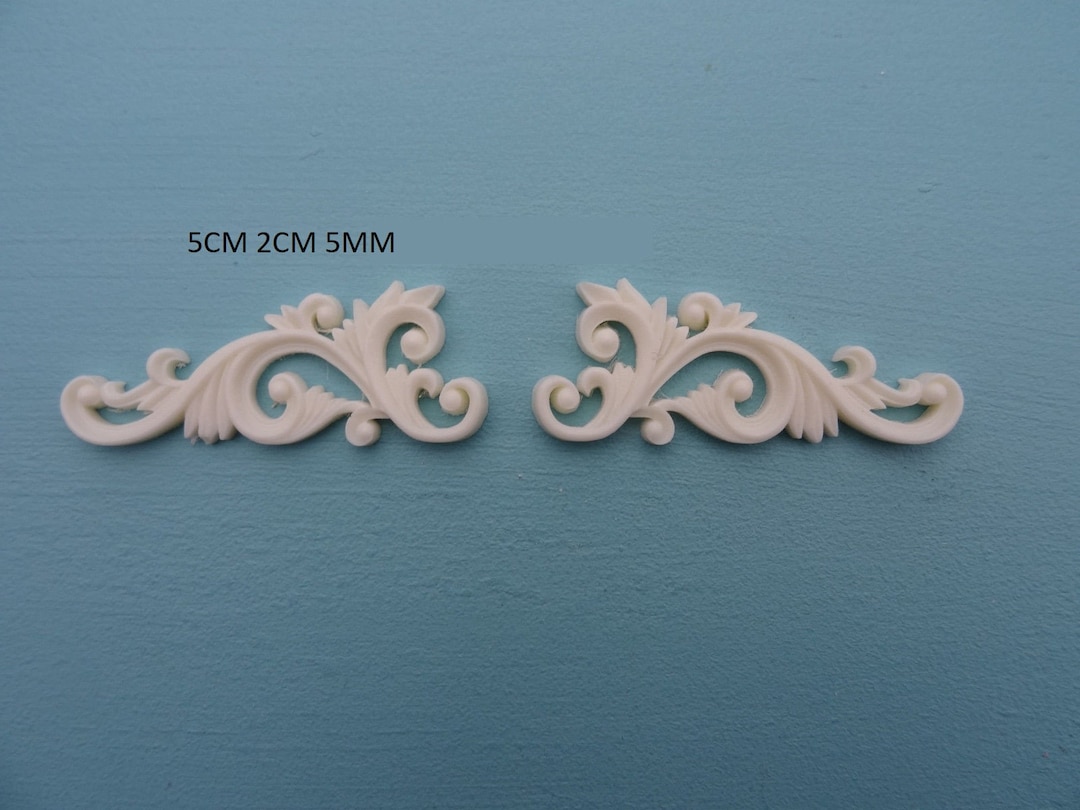 Decorative Small Ornate Scrolls X 2 Applique Furniture Moulding P21 - Etsy
