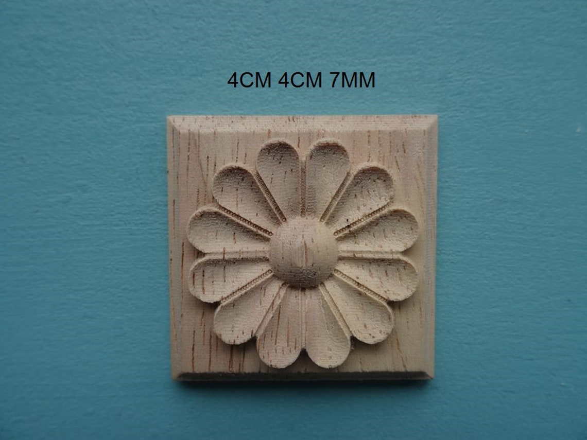 Decorative Square Flower Tile Wooden Furniture Moulding - Etsy