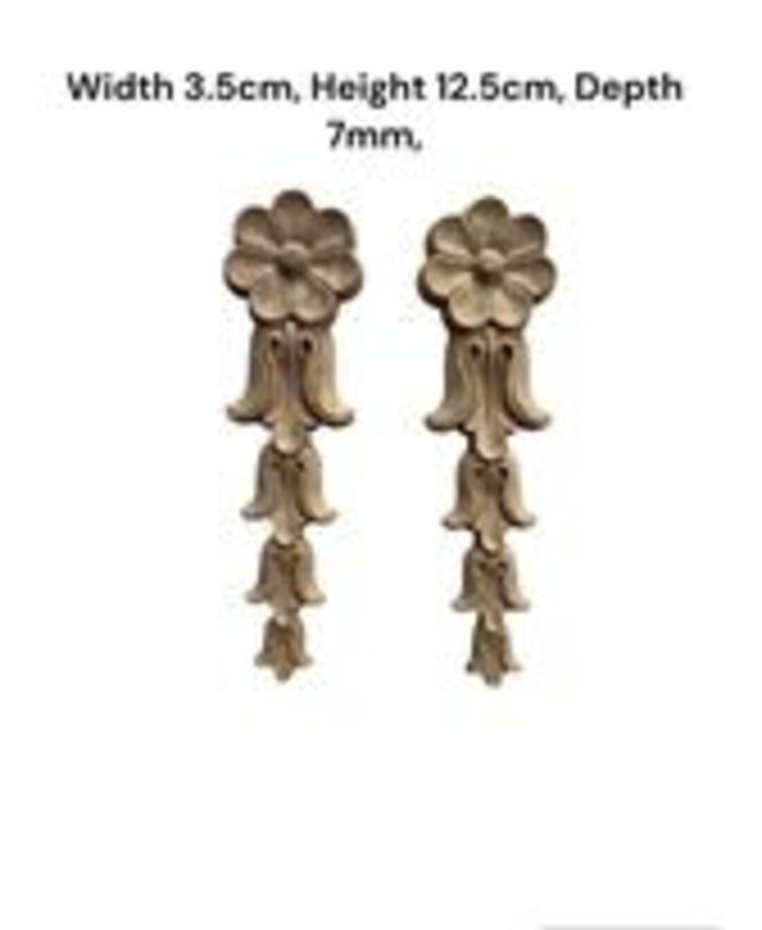 Pair Wooden Drops Furniture Mouldings Onlay Decal K18 - Etsy UK