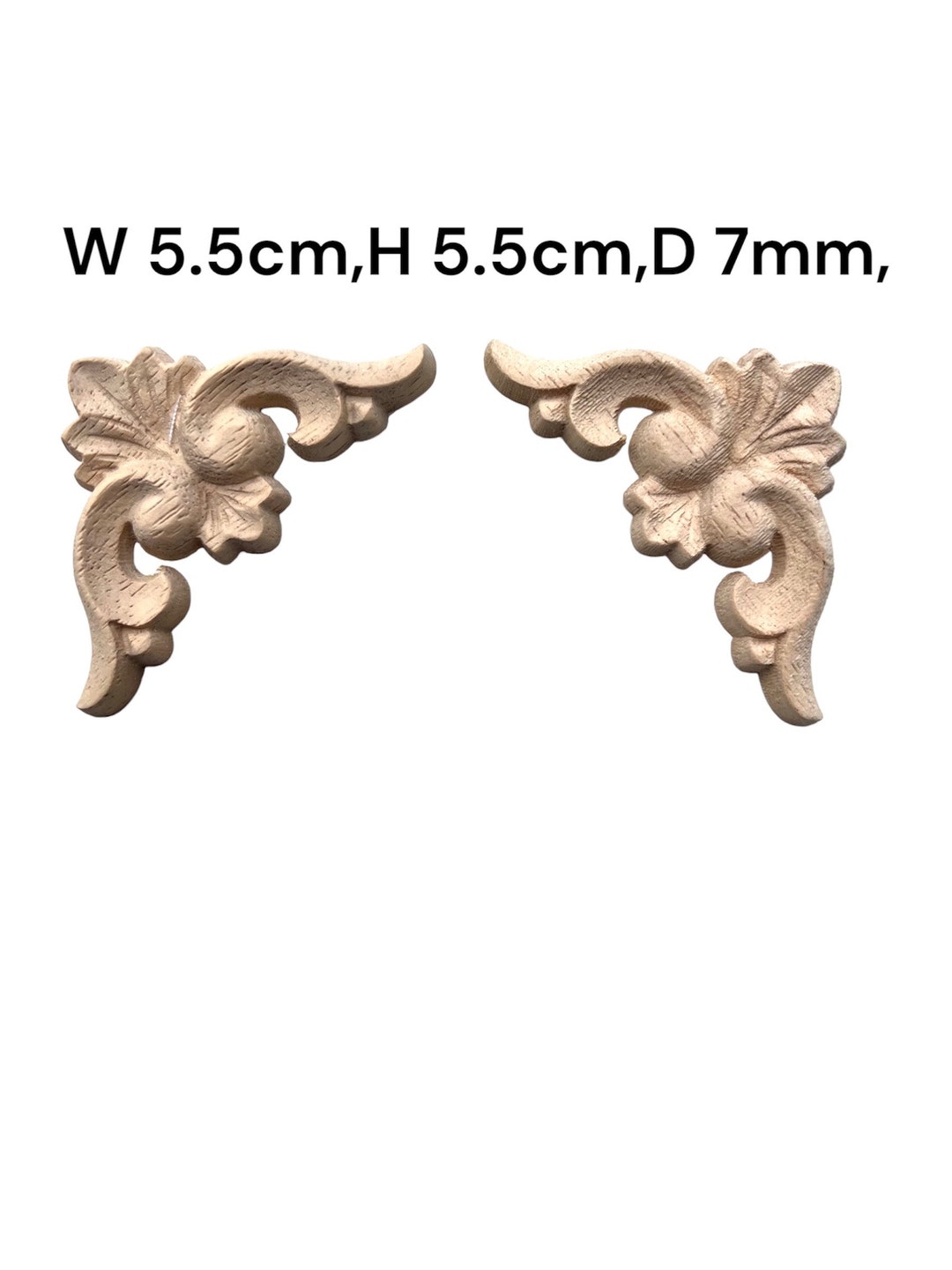 Pair of Wooden Corners Furniture Mouldings Decal Onlay Pair WK7 - Etsy