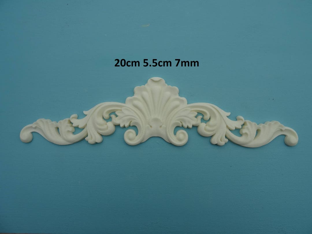 Decorative Shell and Scroll Center Applique Furniture Moulding P22 - Etsy