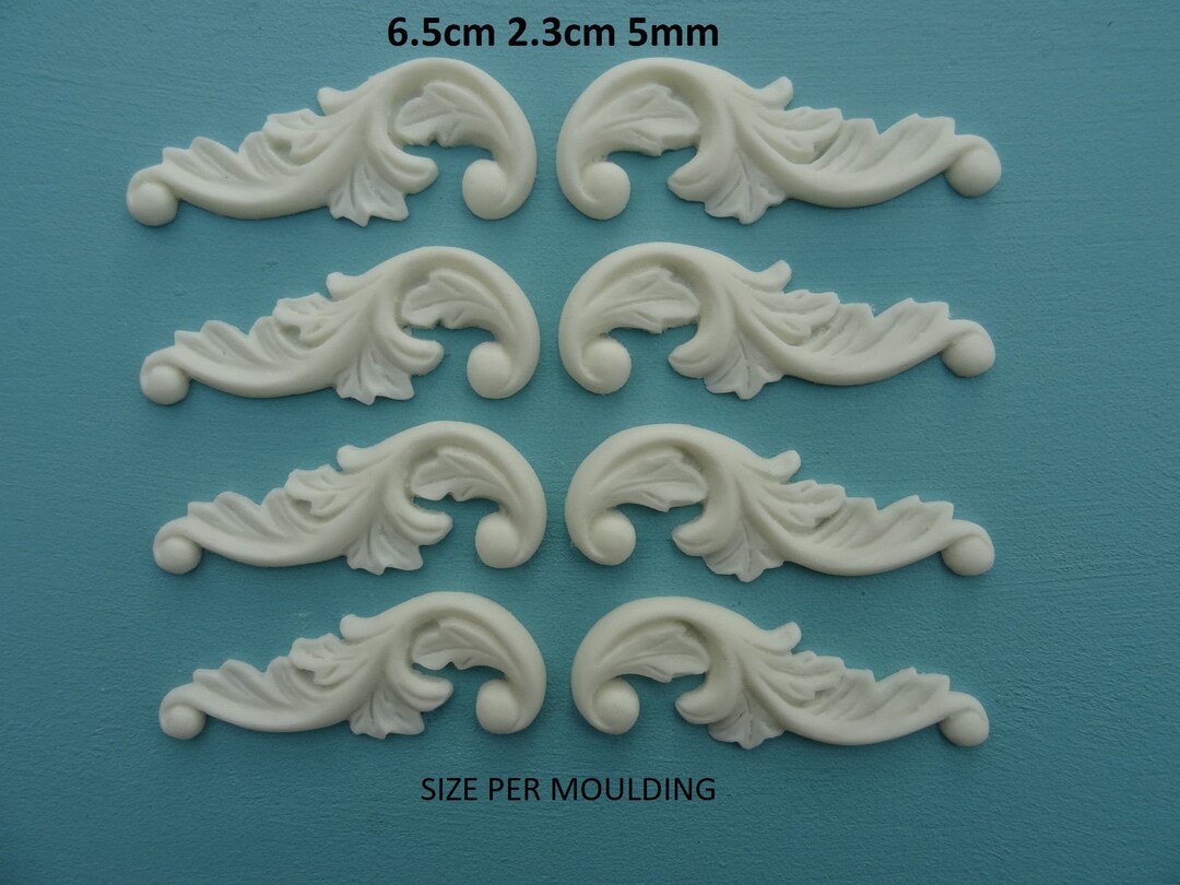 Decorative Ornate Scrolls X 8 Applique Furniture Moulding 026A - Etsy