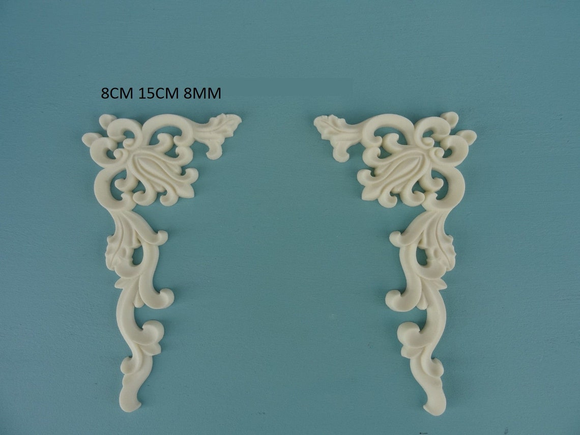 Decorative Corner Scrolls X 2 Applique Furniture Moulding Z15 - Etsy UK
