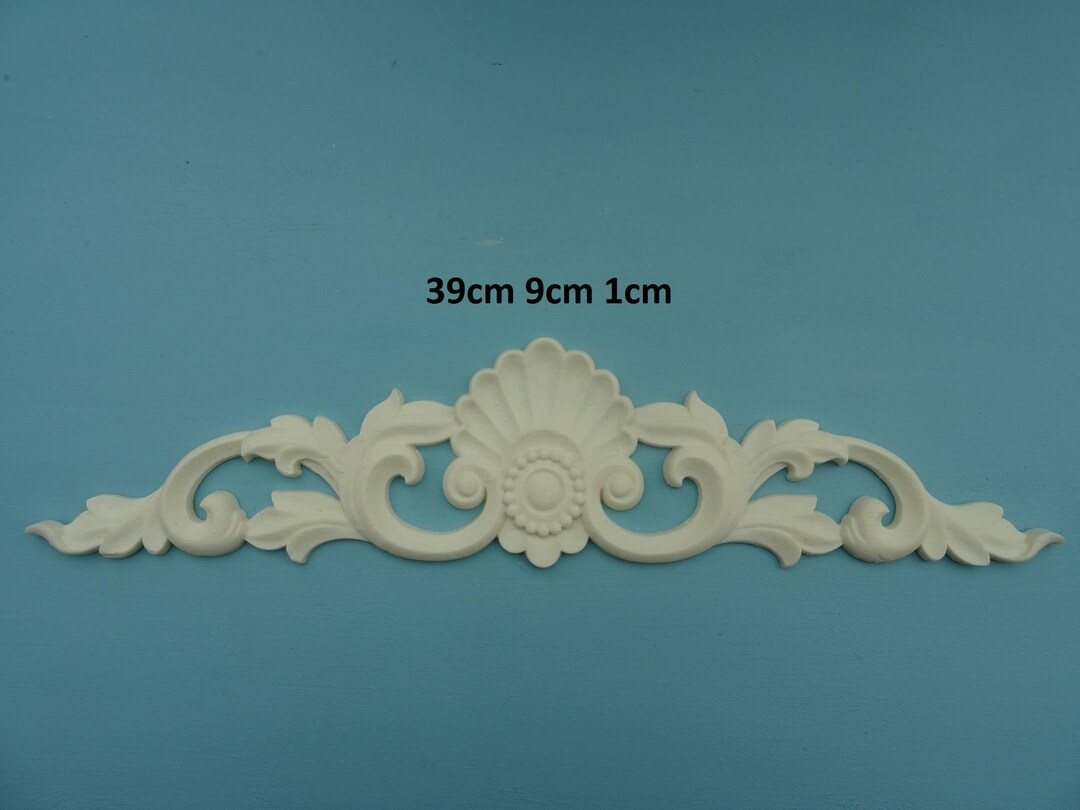 Decorative Shell on Scroll Center Applique Furniture Moulding M4 - Etsy