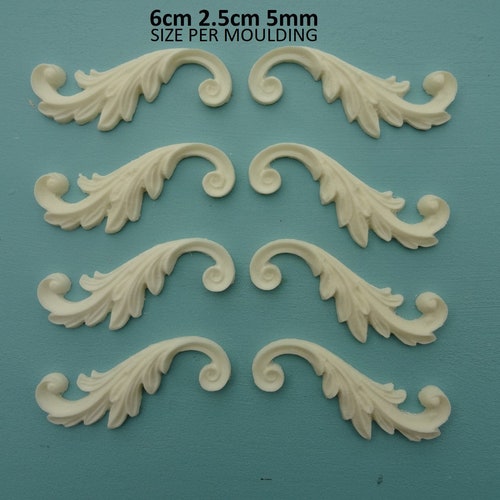 Decorative Small Ornate Scrolls X 2 Applique Furniture - Etsy