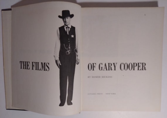 The Films of Gary Cooper by Homer Dickens 1970 - Etsy