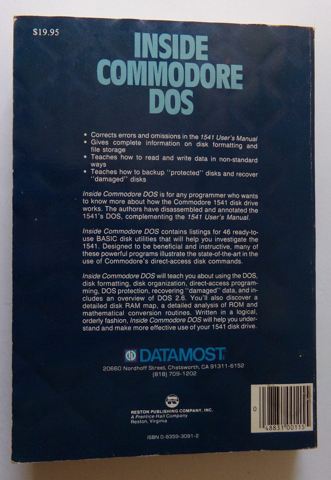 Inside Commodore DOS The Complete Guide to the 1541 Disk | Etsy